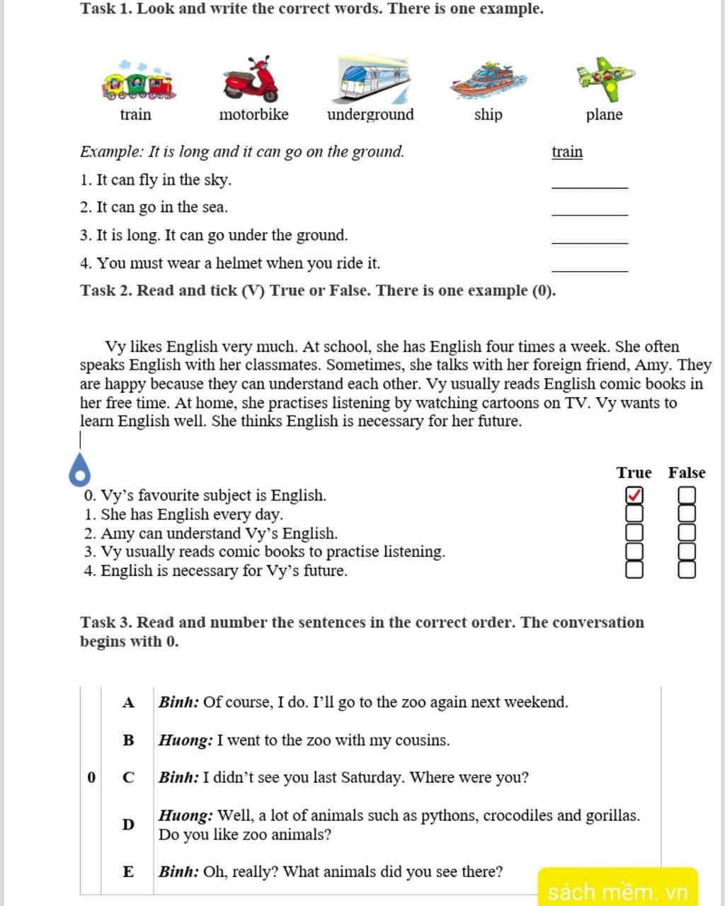 Task 1. Look and write the correct words. There is one example. COM ...