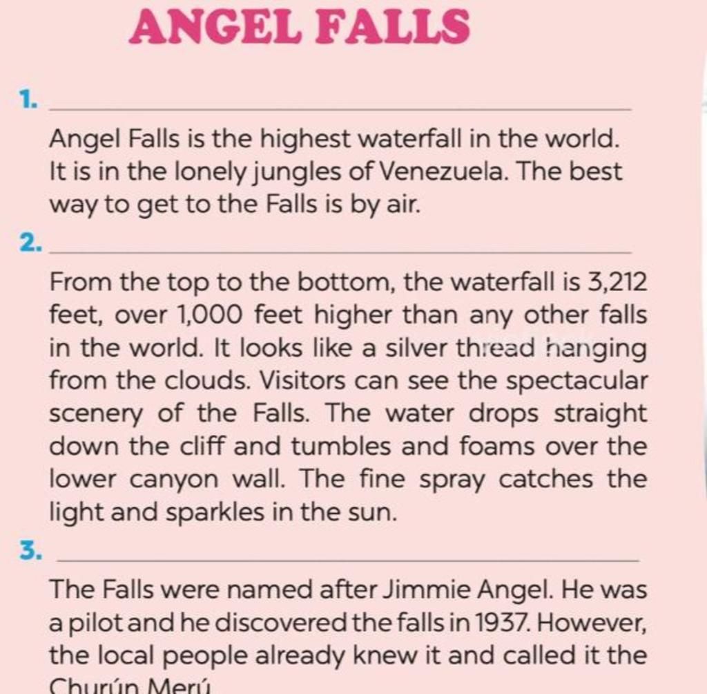 Did the local know it before Jimmie Angle discovered it?1. 2. ANGEL ...