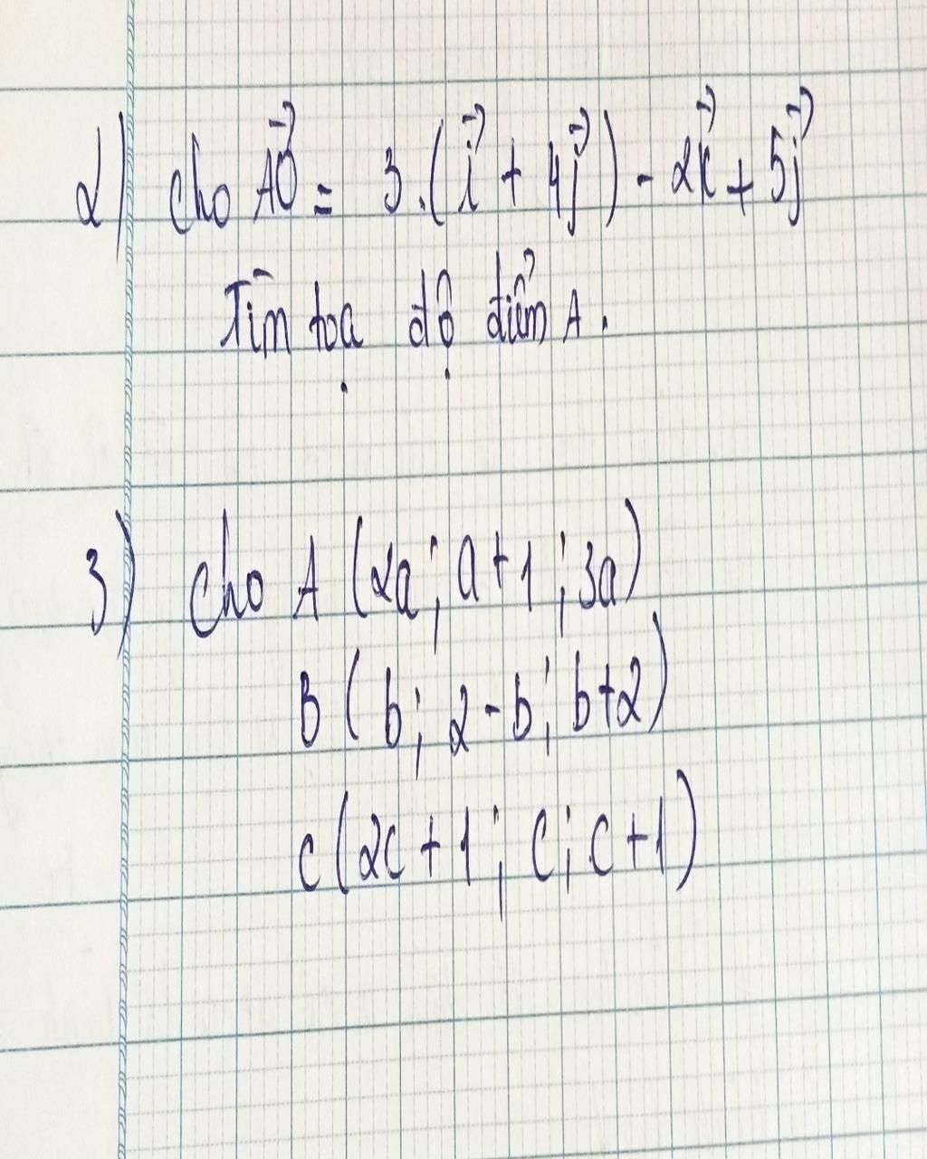 di cho tổ 3 Tim toa dô diem A ४ TS cho the a b(b; 2-b/b62) c(*x++; C₂CH) Ti
