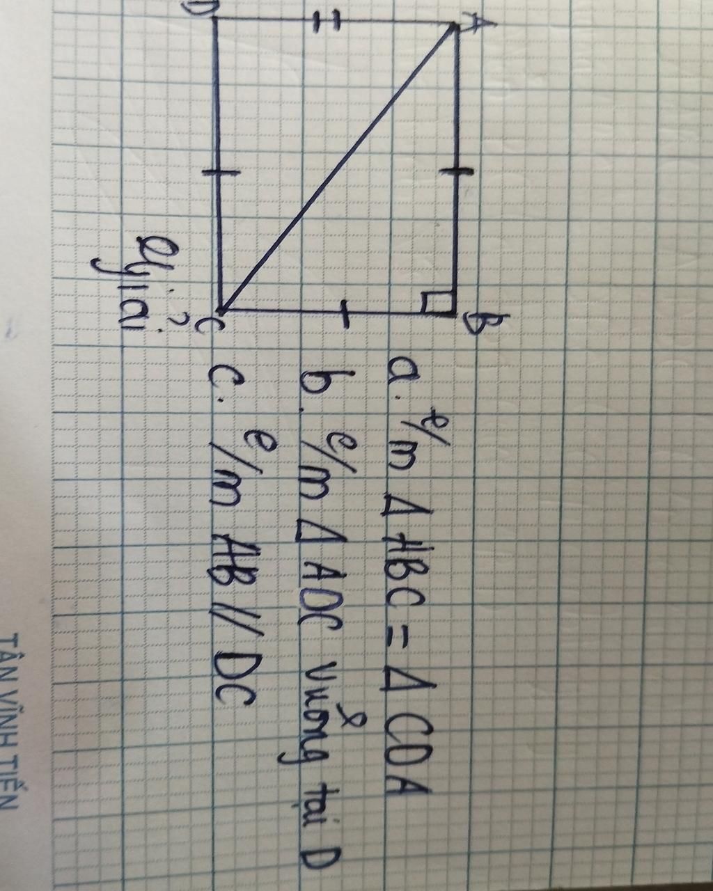 Cứu em với ạ sos sos em cần gấp ạ em sẽ connn D + 2 giai e a. m 1 ABC ...