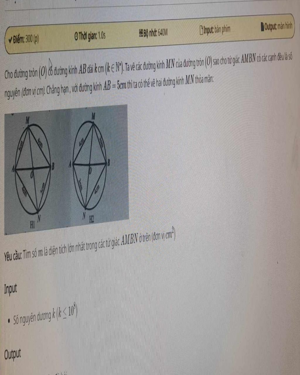 giải theo python giùm ạ sử dụng pytago với độ phức tạp ạ Diem: 300 (p ...