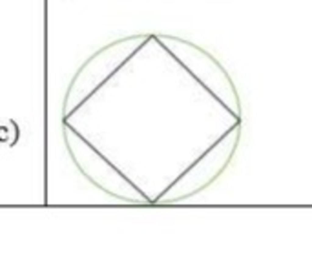 Tính diện tích hình tròn , biết diện tích hình vuông là: a) 12cm2 b ...