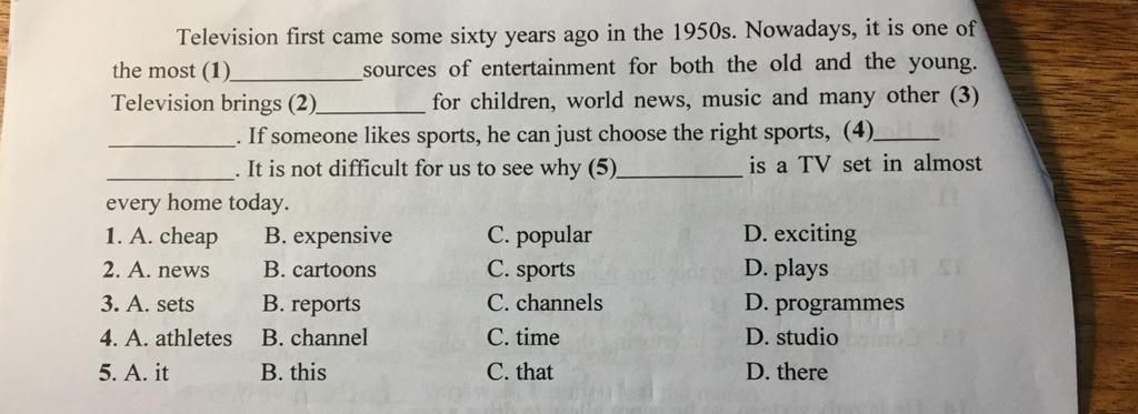 Television first came some sixty years ago in the 1950s. Nowadays, it ...