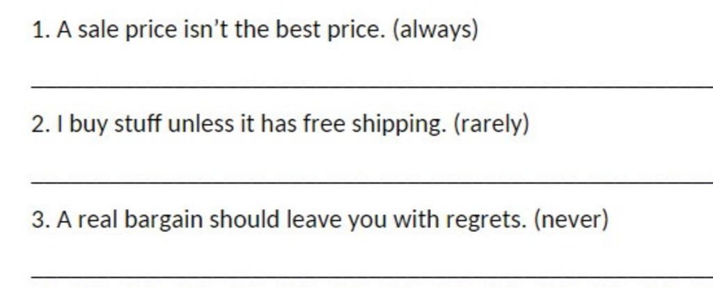 II. Rewrite the sentences with the adverb of frequency in the bracket1 ...