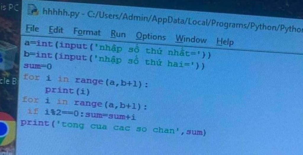 Help me Sách Cánh Diều mới học đến bài 9 của Python Đề ví dụ nhé kiểu ...