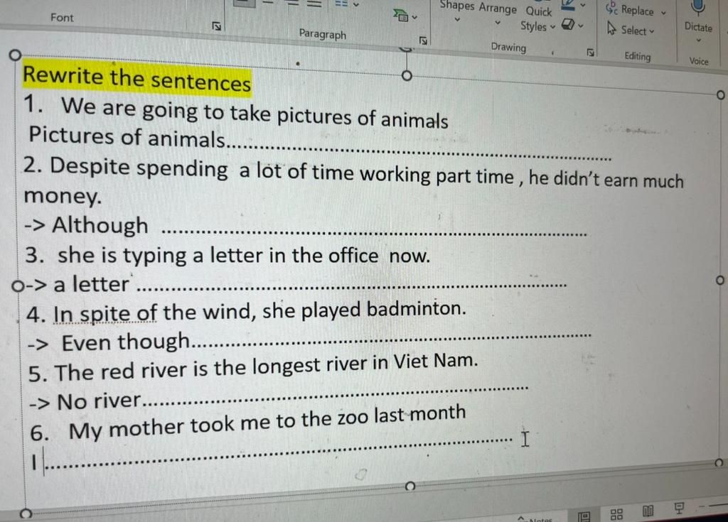 Font Paragraph 应 Shapes Arrange Quick Styles Drawing ( money ...