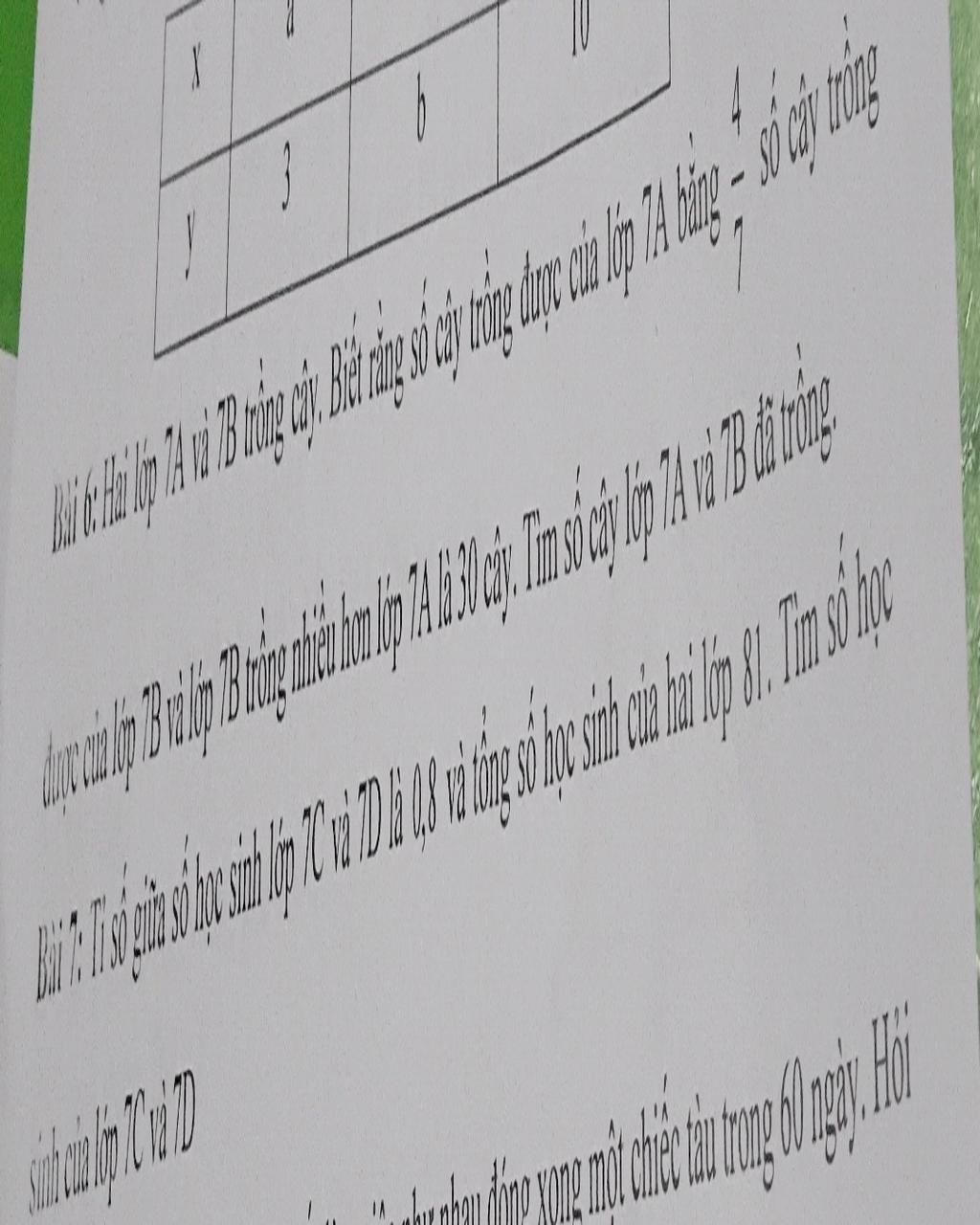 Tỉ số giữa số học sinh lớp 7C và 7D là 0,8 và tổng số học sinh của hai ...