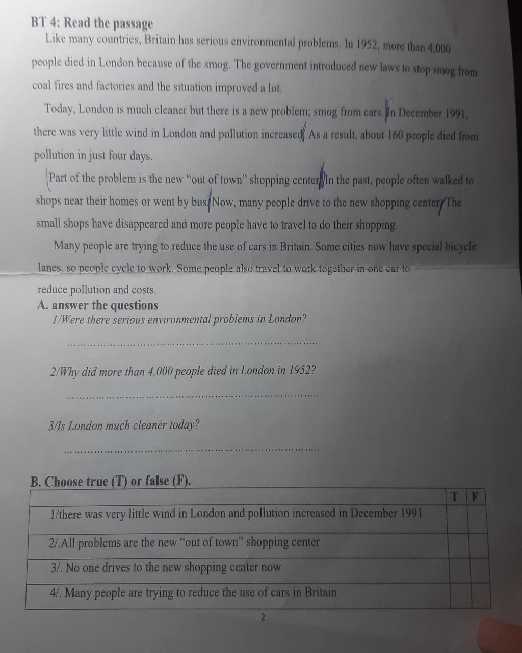 BT 4: Read the passage Like many countries, Britain has serious ...