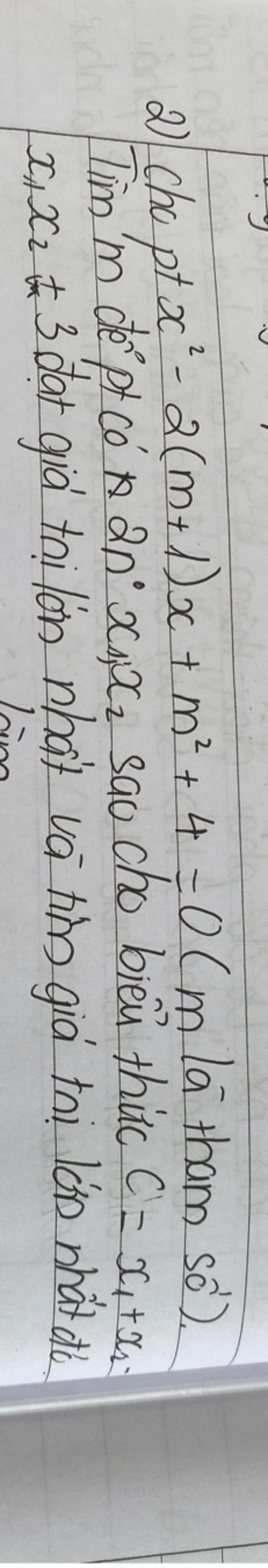 2 cho phố 2(m+ Dọc t m3 40cm là tham số) 20 chapt - + x² - 1)x + m² + 内 ...