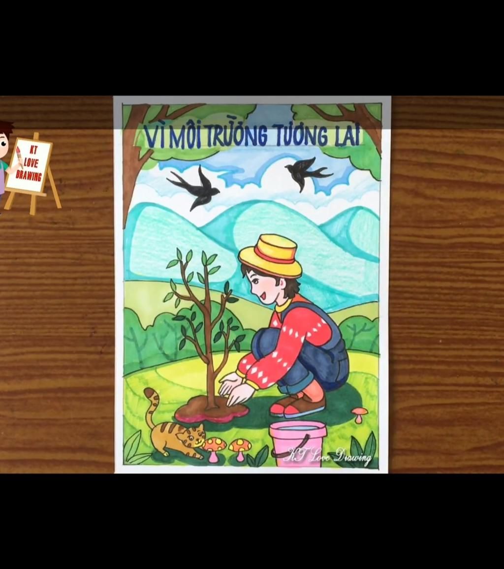 Ai giúp với!!!! Viết 1 bài thuyết trình về bức tranh này về vấn đề bảo ...