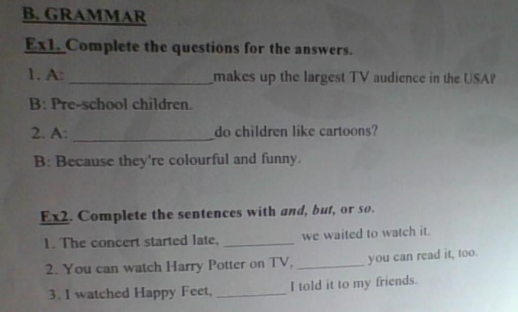 helpppppppppppppppppppppppppp meeeeeeeeeeeeeeeeeeeeeeeeeeeeB. GRAMMAR ...