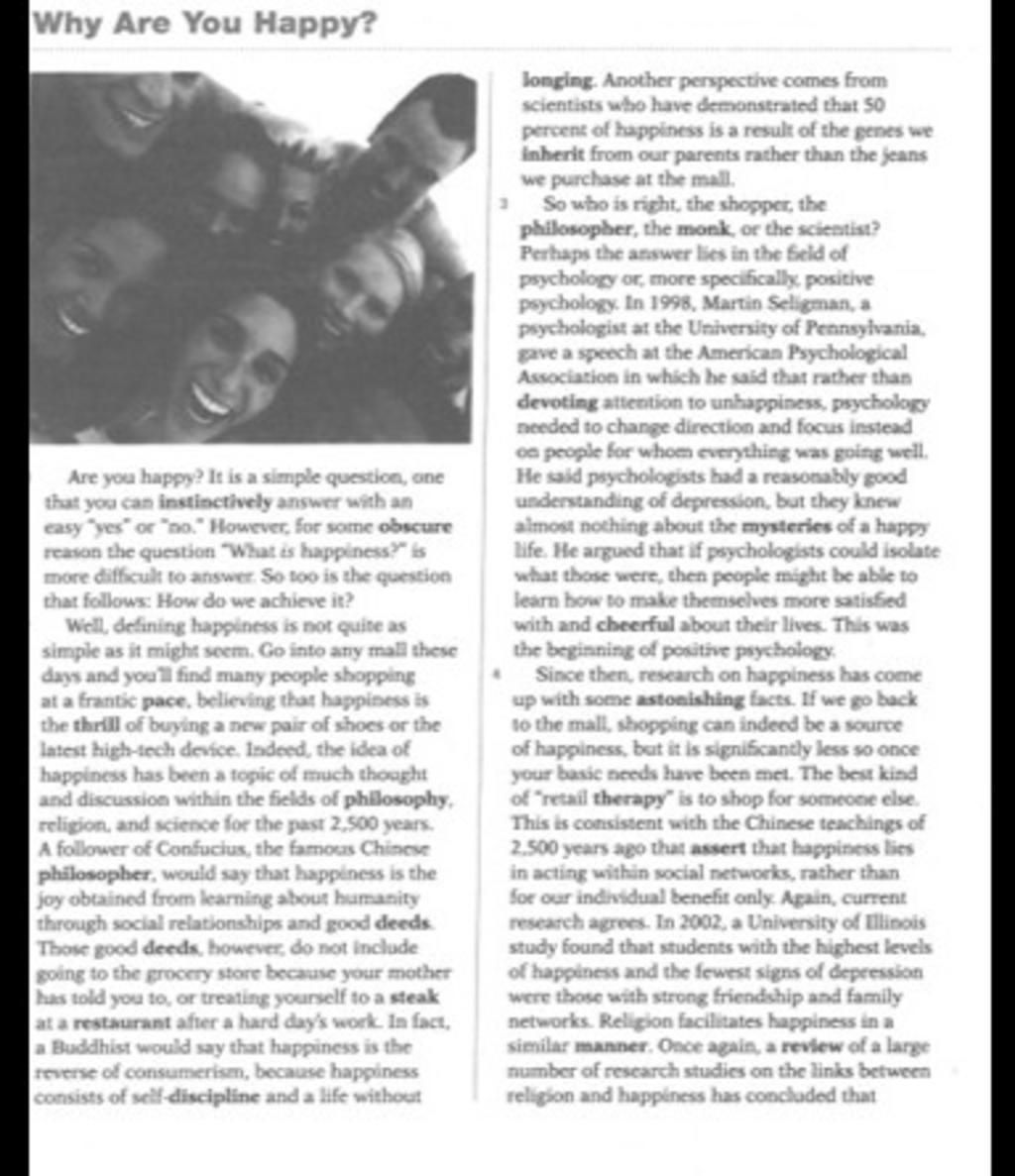 Why Are You Happy? Are you happy? It is a simple question, one that you ...