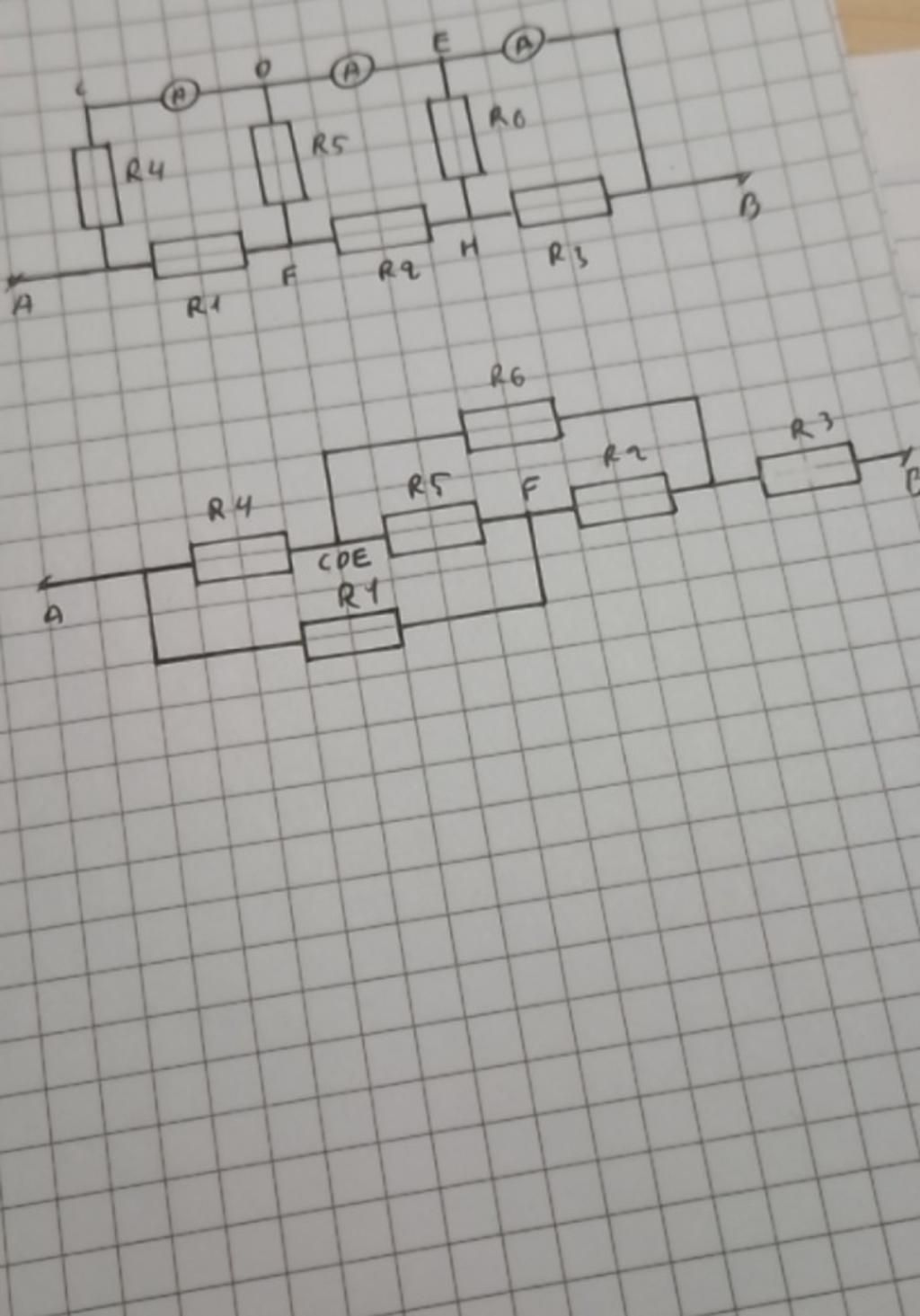R4 0 E A RS Ro B A F H Rq R3 RA 4 R4 R5 CPE RT R6 R2 R3