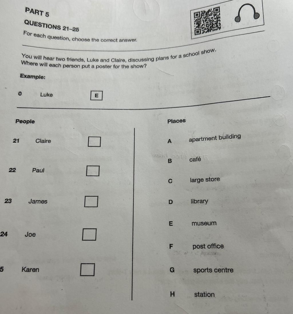 PART 5 QUESTIONS 21-25 For each question, choose the correct answer ...