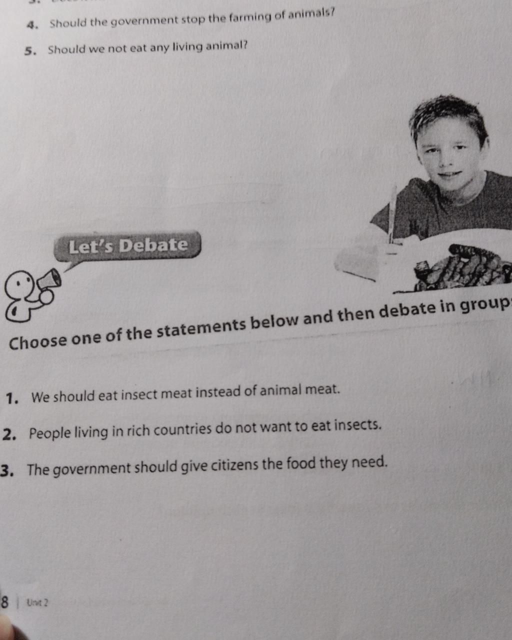 1. Please choose one of these statements to talk about it 2. Support or ...