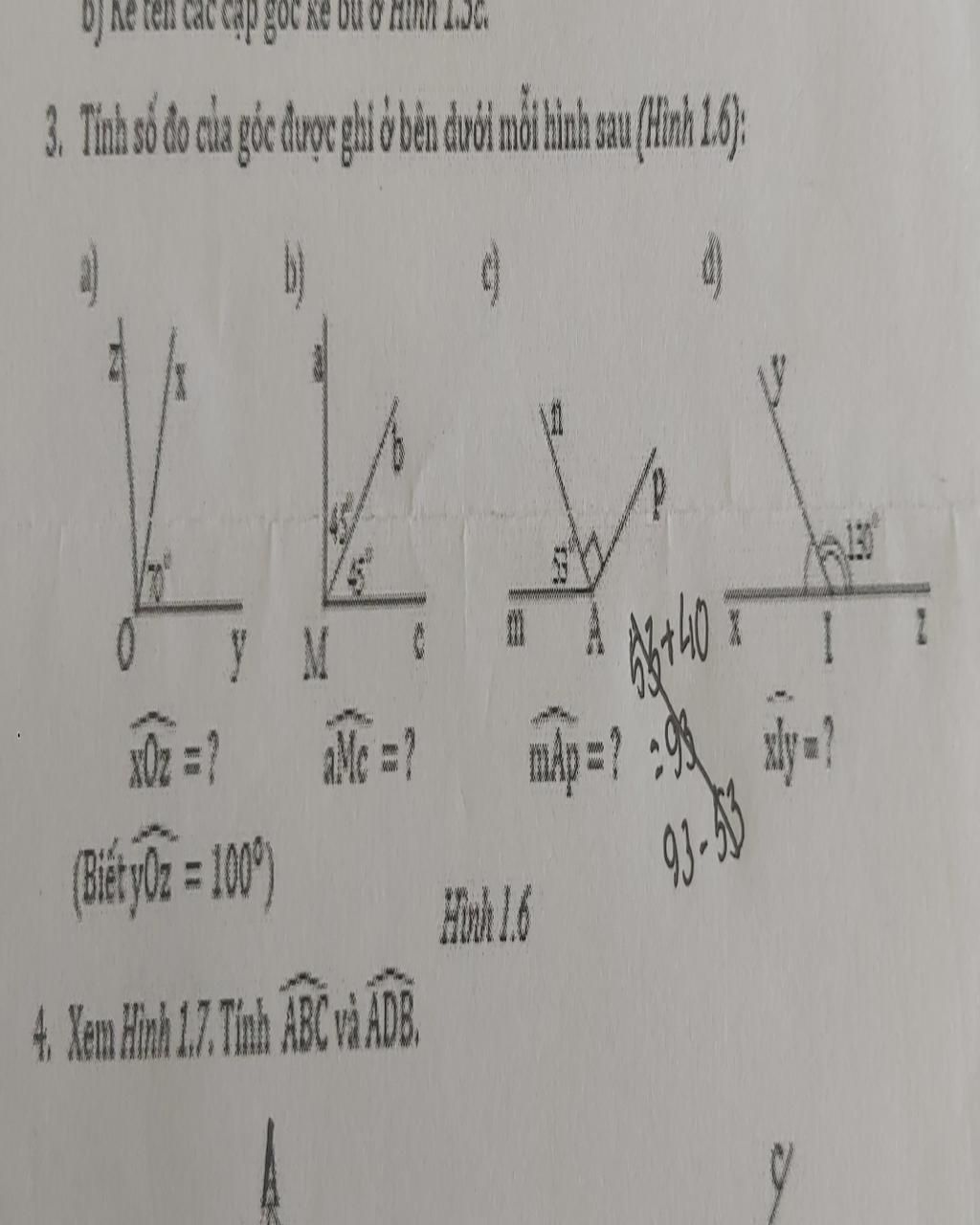 by ke ten cac cap goc ke bu & HARI.Sc. 3. Tính số đo của góc được ghi ở ...