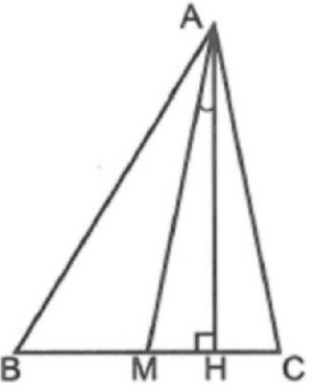 Cho hình vẽ, có góc B= 60 độ; góc C= 80 độ. Tính góc MAH. Help me!!! Ai ...