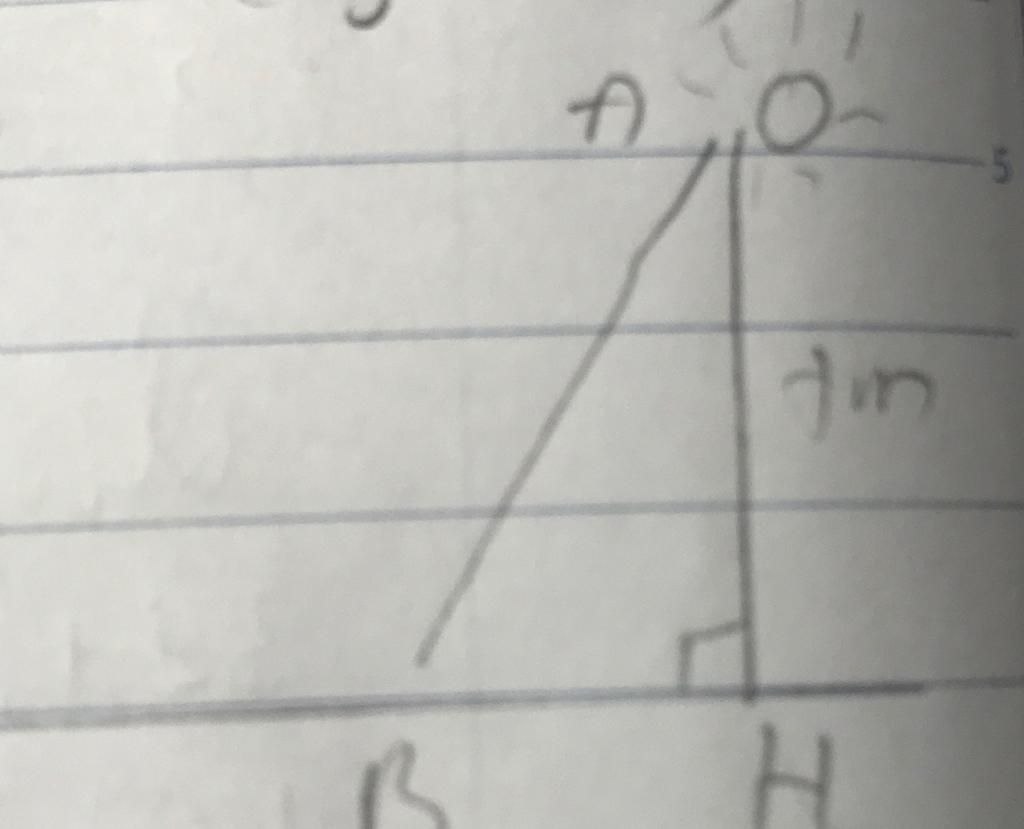 Một đèn cao 7m có bóng trên mặt đất dài 4m hãy tính góc( làm tròn kết quả đến phú