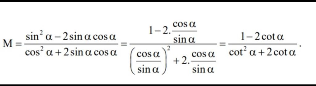 GIÚP TỚ GIẢI CHI TIẾT PHẦN NÀY VỚI Ạ KHÔNG HIEEURU ;v;M = = sin² a-2 ...