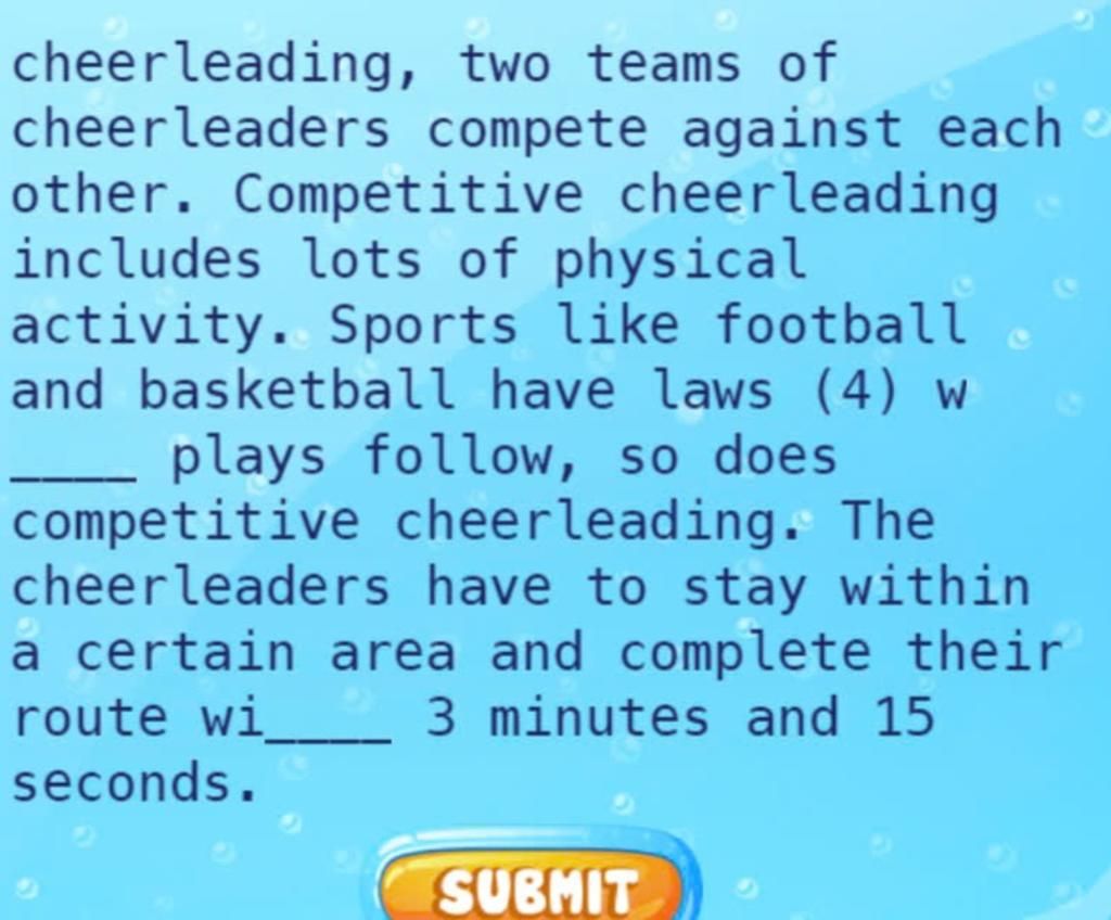 cheerleading, two teams of cheerleaders compete against each other ...
