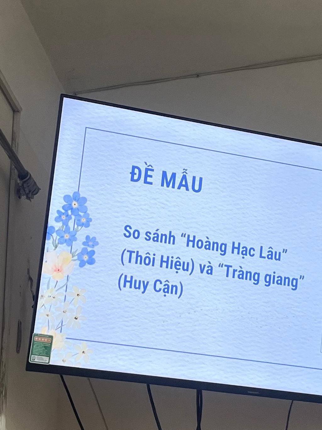 so sánh thơ hoàng hạc lâu với tràng giang**** ĐỀ MẪU So sánh “Hoàng Hạc Lâu” (Thôi Hiệu) và ...