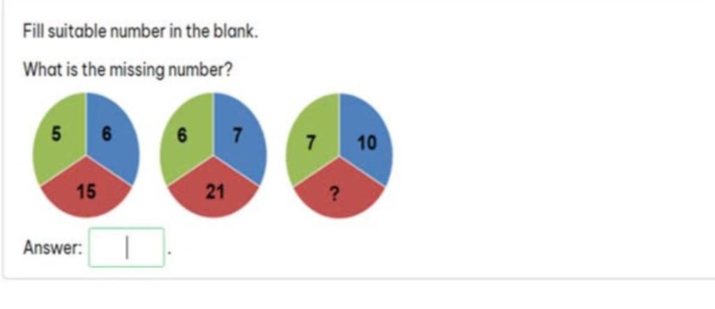 Fill suitable number in the blank. What is the missing number? 5 6 7 7 ...