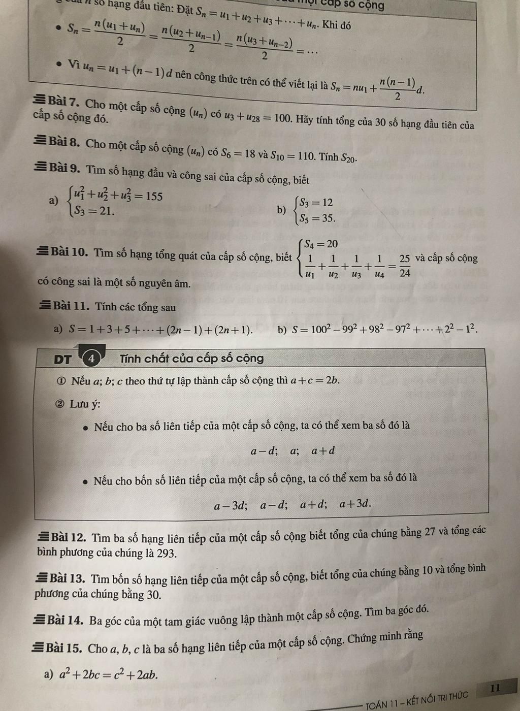 so cong hạng đầu tiên: Đặt Sn =u1+u2+u3+ …+un. Khi đó Sn = n(u+un) n(u2 ...