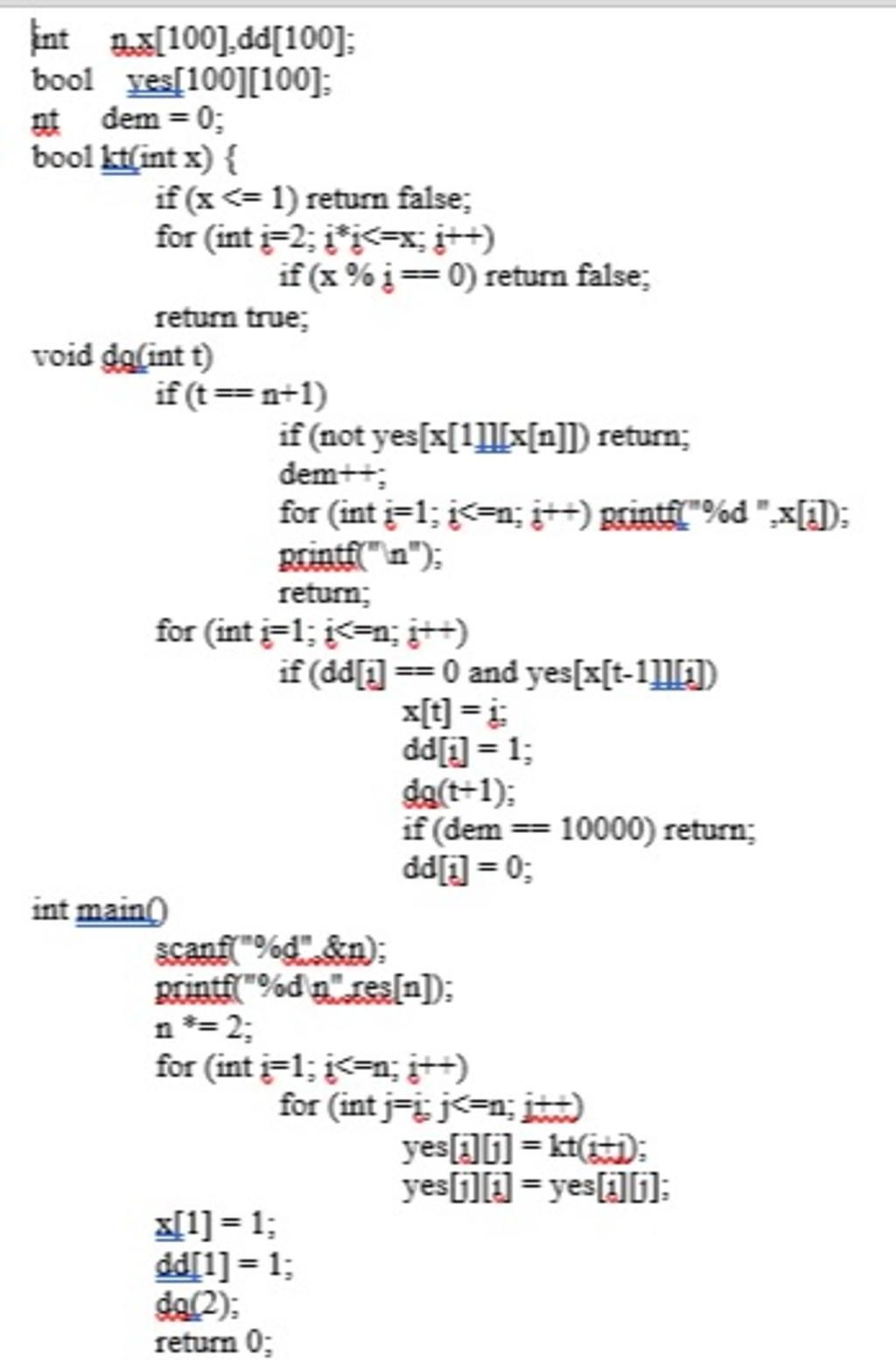 \ntµx[100].dd[100]; bool ves[100] [100]; at dem = 0; bool kt(int x) { if (x