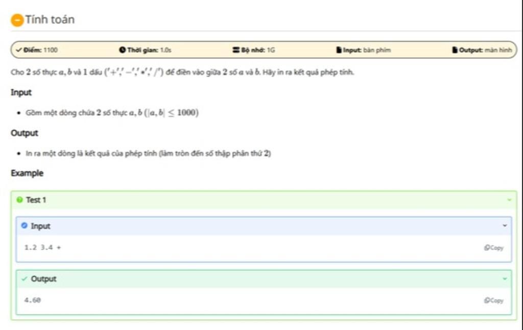 Cho 2 số thực a,b và 1 dấu (′+′,′−′,′∗′,′/′)(′+′,′−′,′∗′,′/′) để điền ...