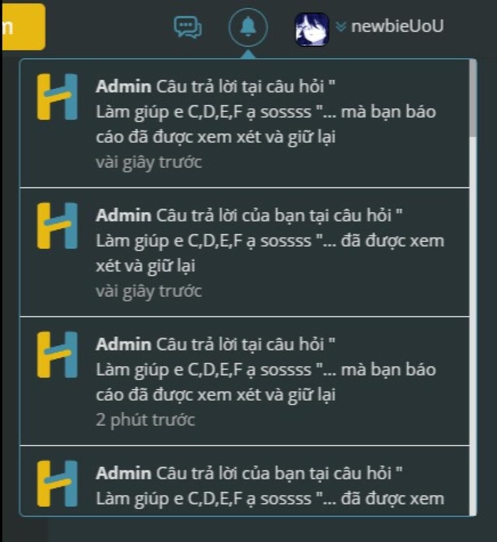 `Calli:` Ác `NL:` ai làm gì đâu mà báo cáo hoài v =((n newbieUoU H H H ...