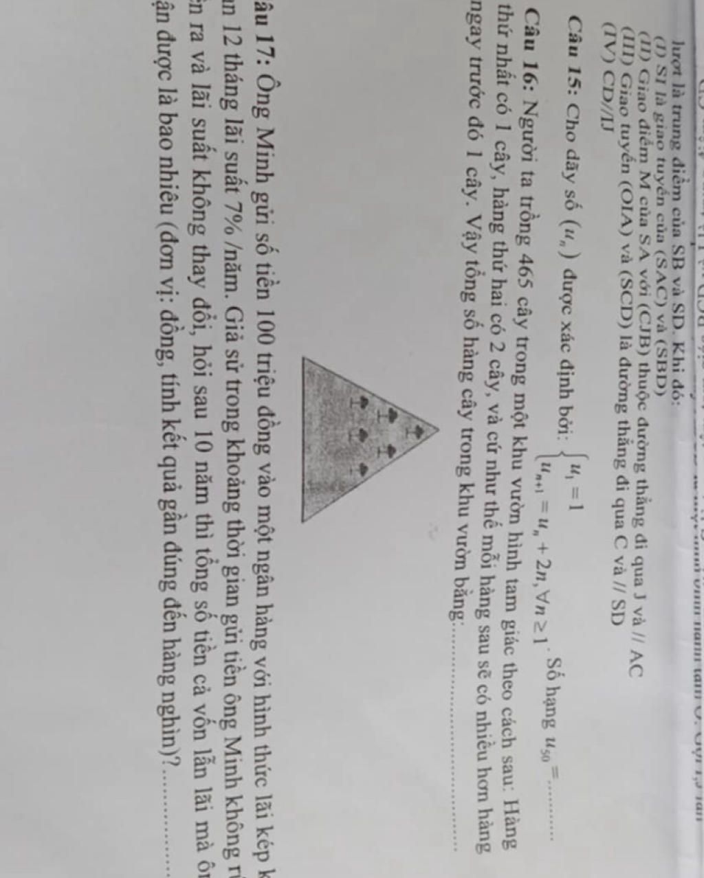 www vim nam tam yan lượt là trung điểm của SB và SD. Khi đó: (D) SI là ...