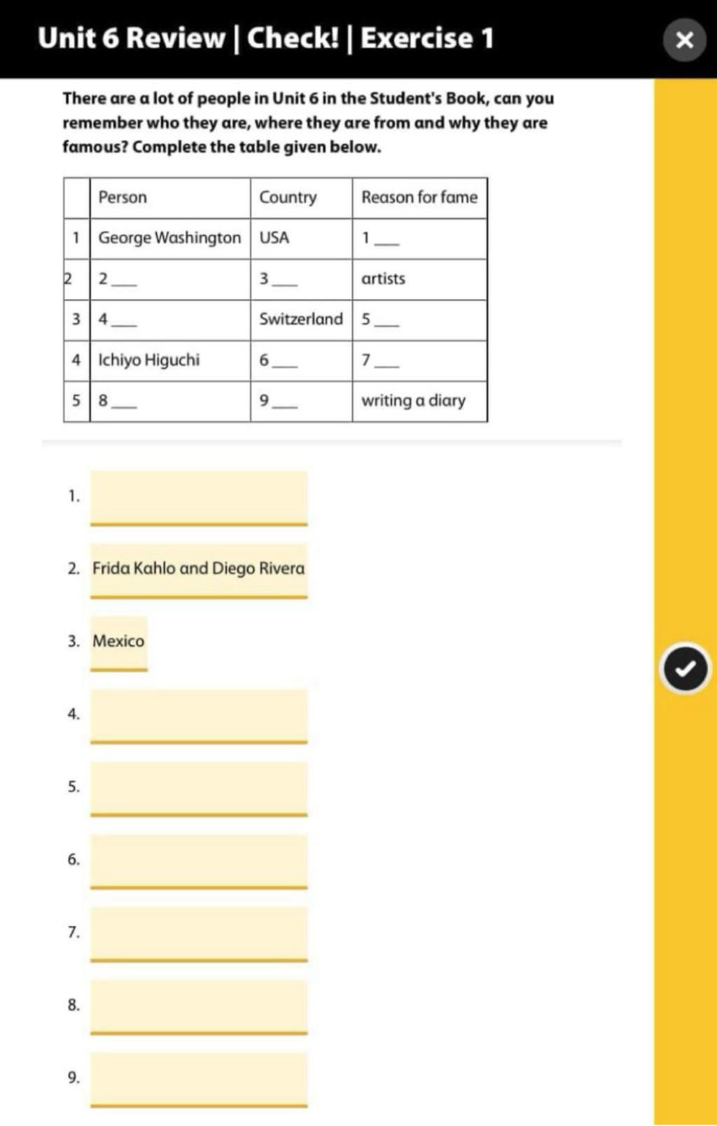 Unit 6 Review | Check! | Exercise 1 There are a lot of people in Unit 6 ...