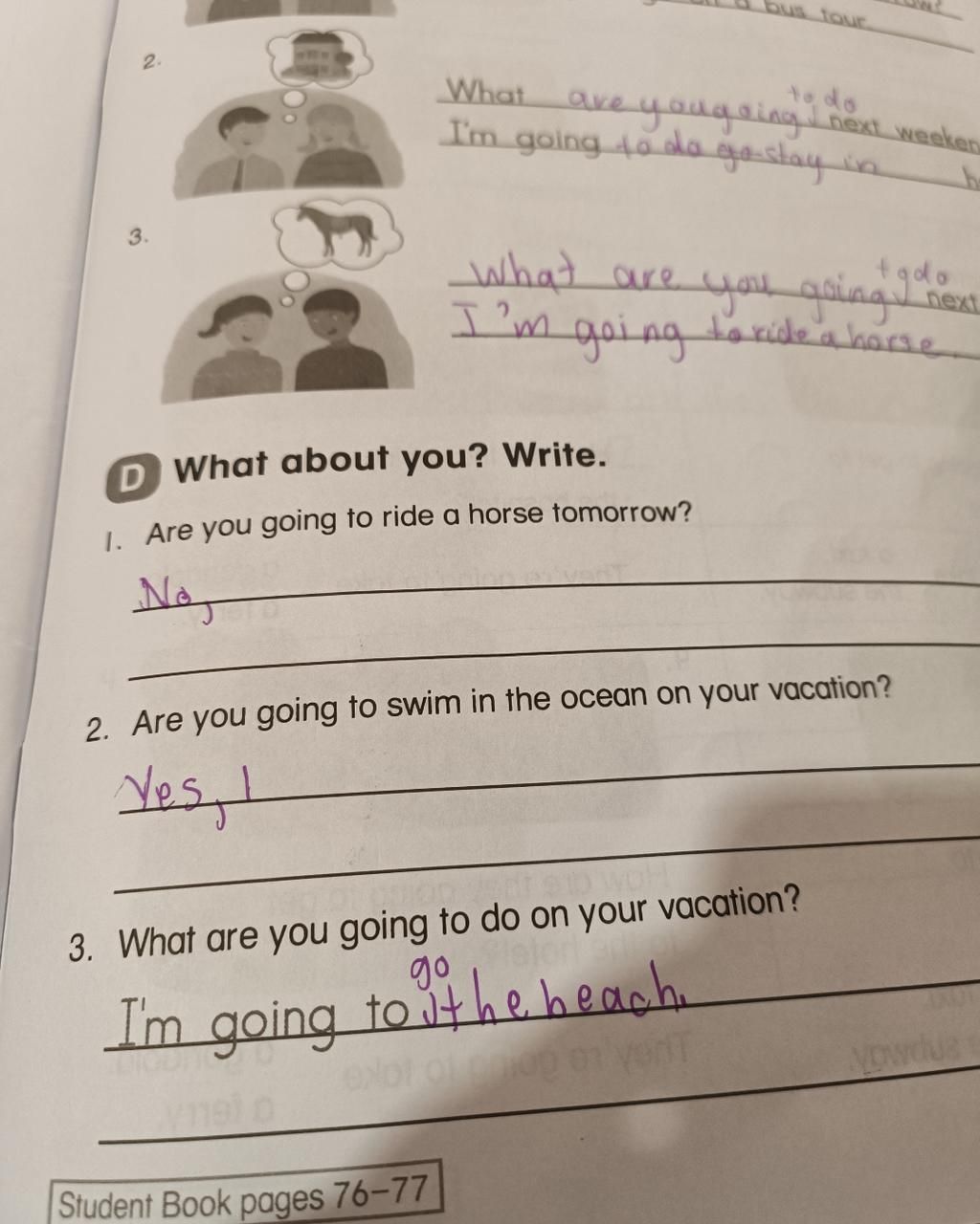 us four What to do are you going? next weeken I'm going to da go-stay ...