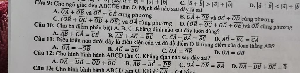 C. a+b>lal+15| đây là sai D. |å + b