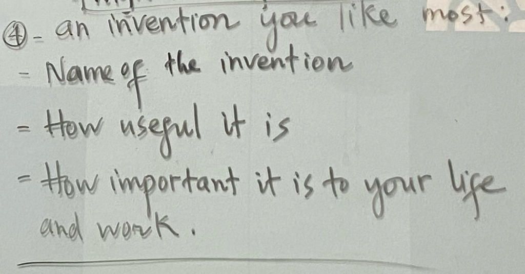 Write a short paragraph (80-100 words) about an invention you like most ...