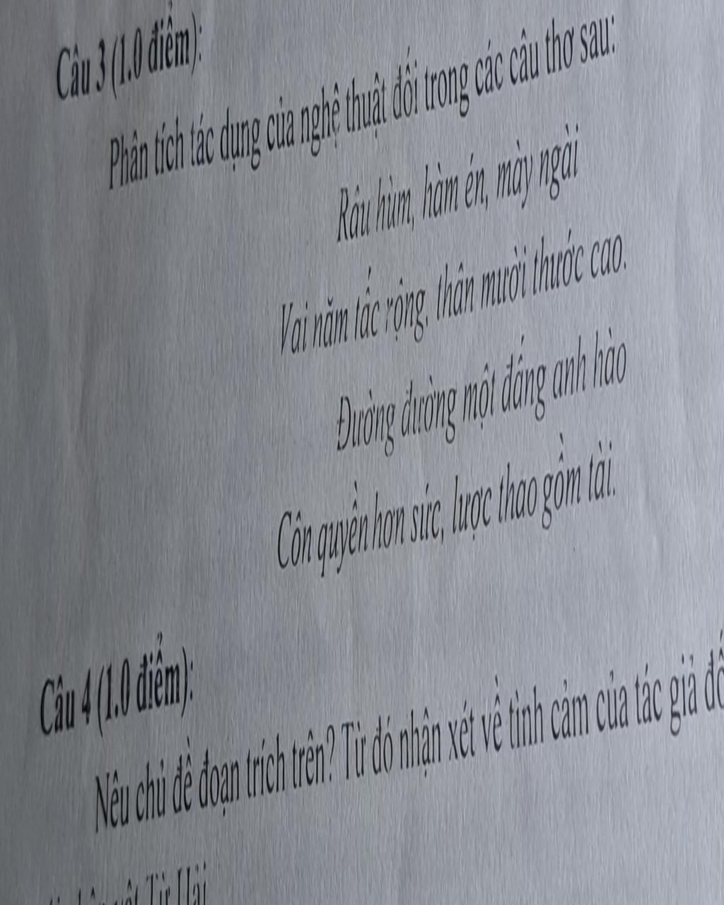 Phân tích tác dụng của nghệ thuật đối trong các câu thơ sau Cin 40 di Cau 310 diem Phản ánh án ...