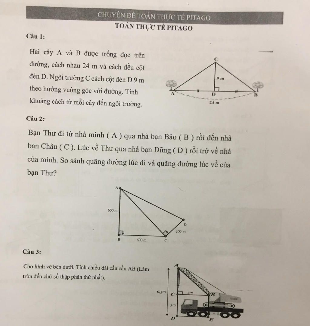 Ai giúp mình câu 1 đến câu 3 được k ạ mình cảm ơn Câu 1: CHUYÊN ĐỀ TOÁN ...