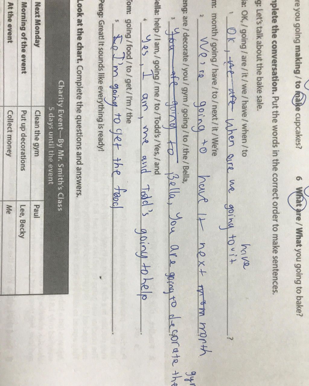 re you going making/to make cupcakes? 6 What are/What you going to bake ...