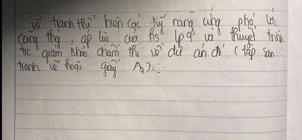 vẽ tranh thể hiện các kỹ năng củng ول Cara tha tre pho wor áp lực của ...