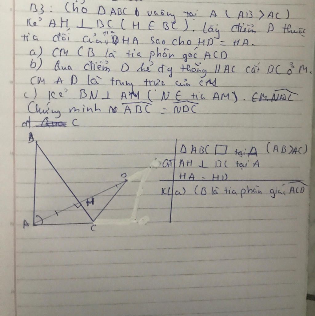 Sossssssssssssssssssssss đang cần gấp ạ Vote 5sao vs ctrlhn B3: Cho DABCO vuông tại A LẠI SẠC) K ...