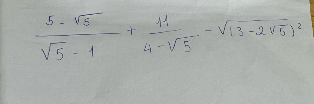 5-√5 + √5-1 11 4-V5 - √13-2√512 - câu hỏi 7659776