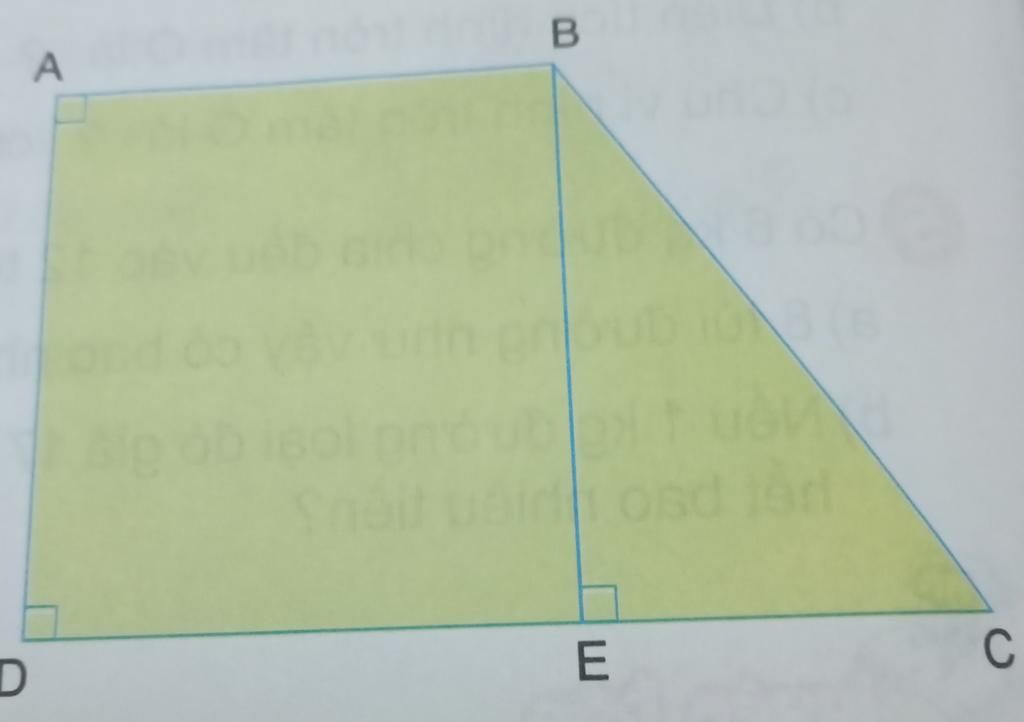 Cho hình thang vuông ABCD có đáy lớn hơn đáy bé 40 cm, chiều cao bằng Trưng bình cộng của hai ...