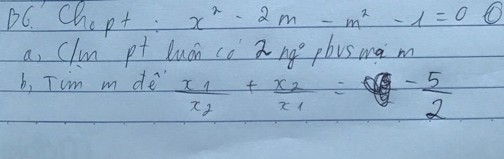 BG." Chapt C/m 2. - х 2 m 2 m -1=00 ai chi pt luôn có 2 ng plus mọi b b ...