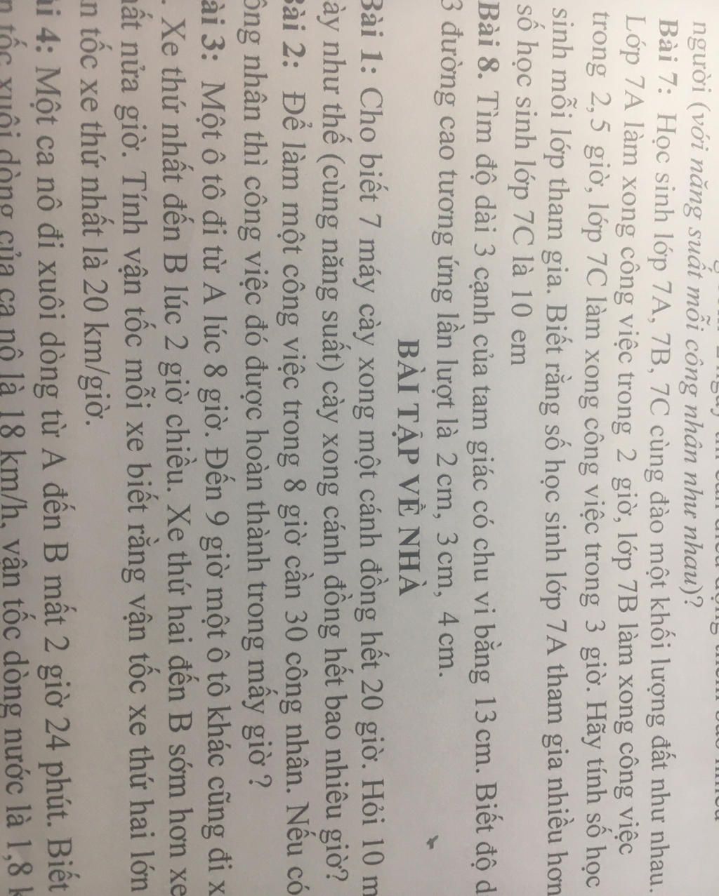 Giúp tớ b7 với ạ( giải theo tỉ lệ nghịch lớp 7 nha người (với năng suất ...