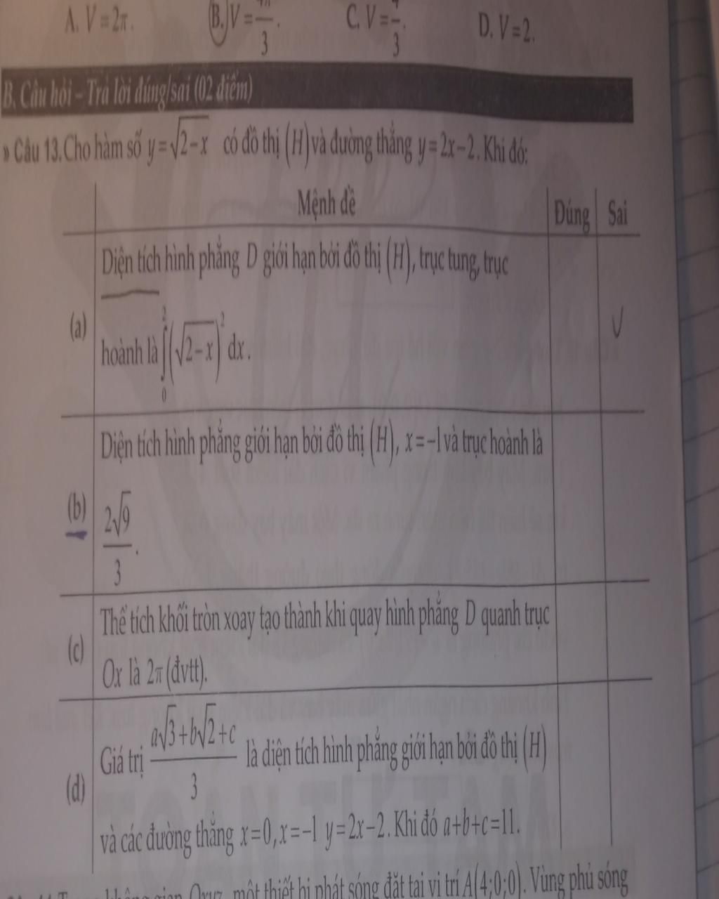 Giải cho tiết giúp mình bài này với ạ Huucangap Vote 5 ⭐ nhé ️ A.V=2 ...