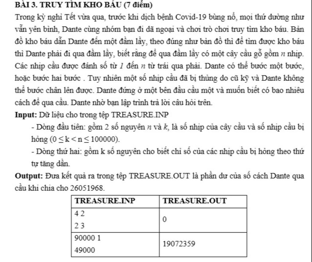 giúp mình bài này với giúp được trước 1 h trưa 2/7 được 1 chill box 500 nhaBÀI 3. TRUY TÌM KHO ...