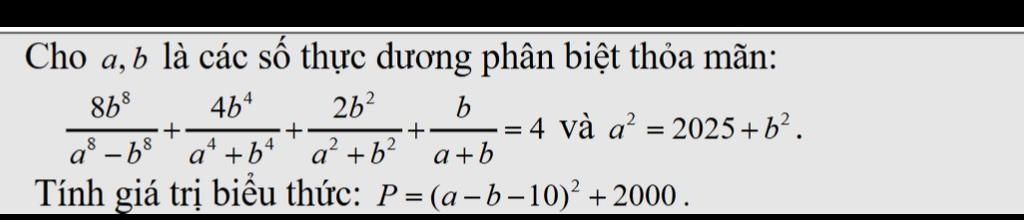 Cho A B Là Các Số Thực Dương Phân Biệt Thỏa Mãn B 868 4b4 262