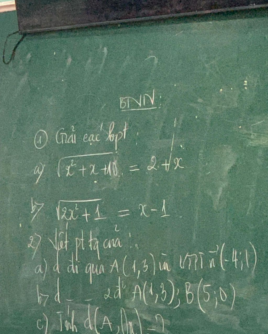 BIVN ①Gai eachot a) (x+x+10. = 2+x. 57 √2x+1 = x-1 2 27 Nut pt to ana ...