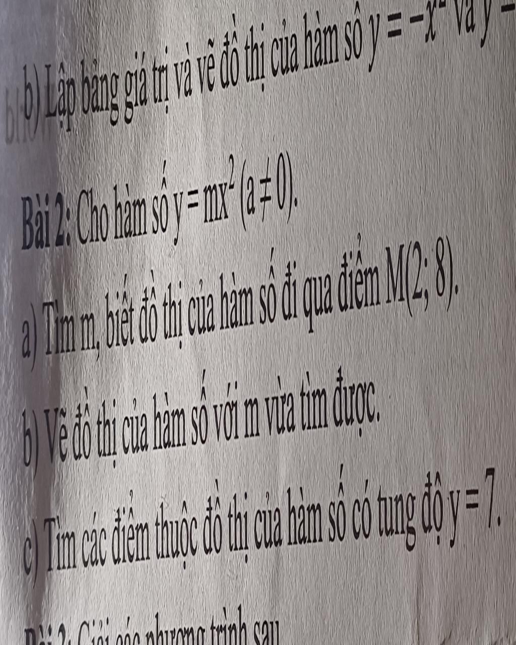 a Bi Choy har sv b 6) We do thi ca c d e f MC. 8). ham SO Tìm các điểm ...