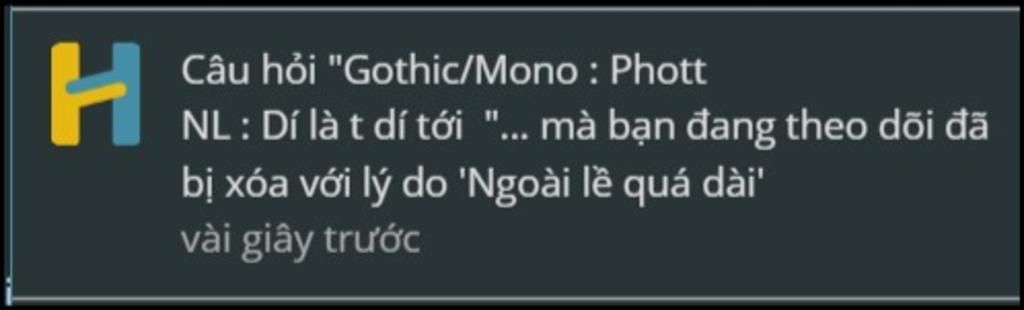 H Câu hỏi "Gothic/Mono : Phott NL : Dí là t dí tới "... mà bạn đang ...